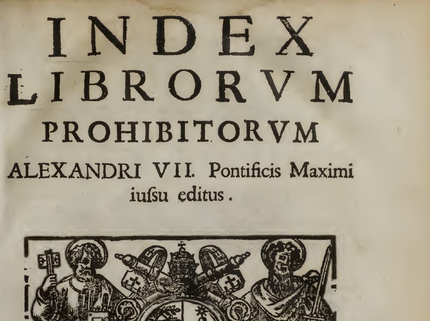 “L’Index Librorum Prohibitorum” e la censura letteraria – Bibliotheca ...